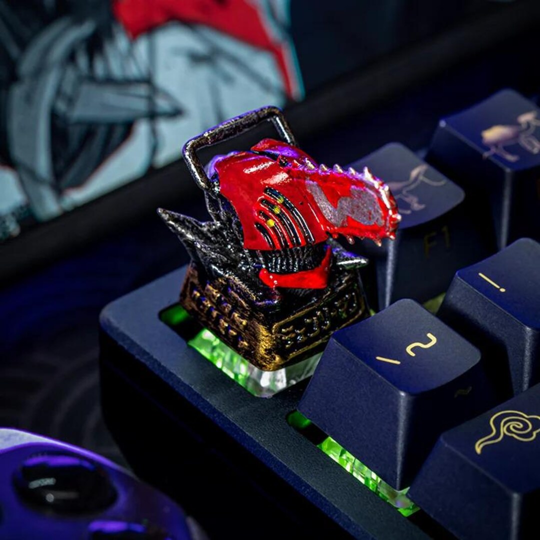 Chainsaw Man Gun Demon Keycaps Anime Themed 1pcs Customized Resin 3d ...