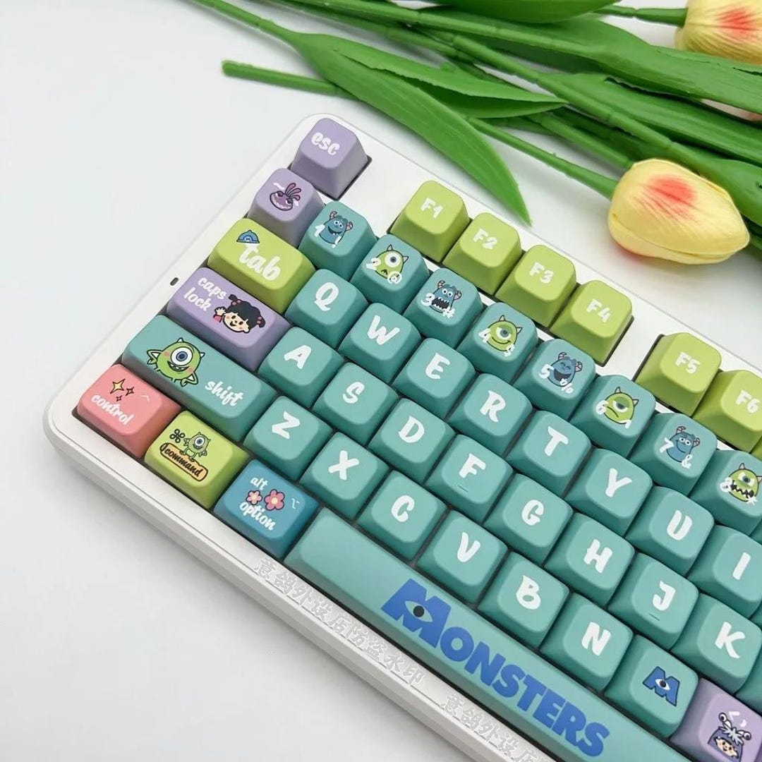 MDA Keycap Cute Cartoon Set of Keys PBT MOA Height Keycap Diy Creative ...
