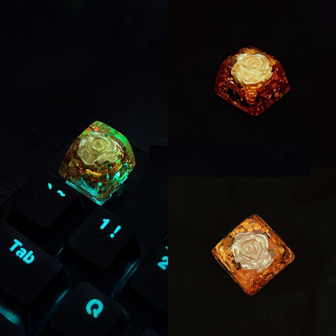 Goldfish Sky Star Sea Grassland Rose Handmade Artisan Resin Keycaps ...