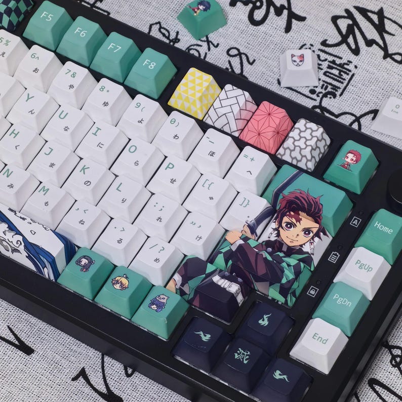 Japanese Anime Keycaps Cherry Profile PBT Keycap Anime Key Caps for ...