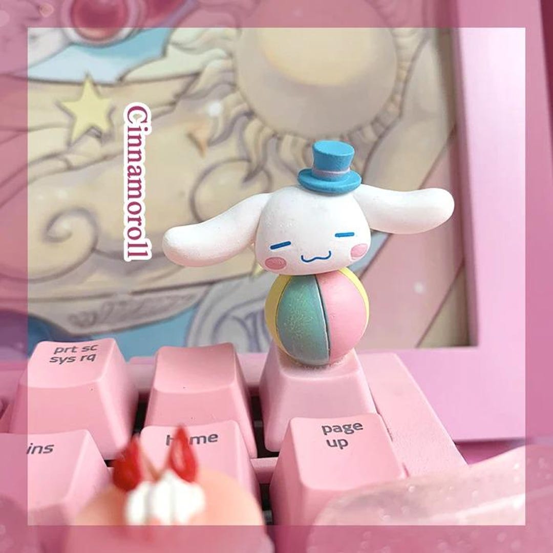 Sanrio Cartoon Mechanical Keyboard Keycaps Girl Cinnamoroll Kawaii ...