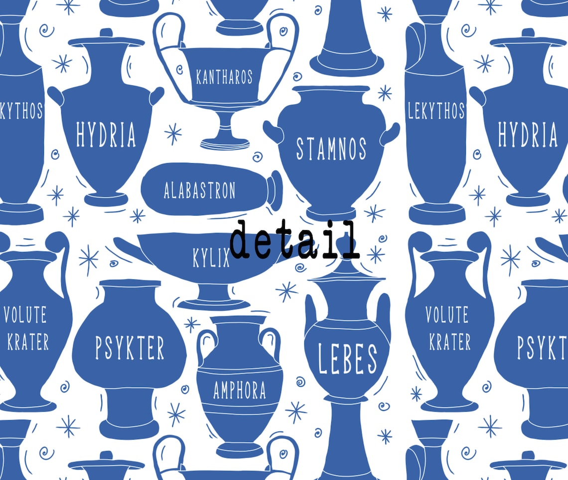 Greek Pottery Wrapping Paper, Greek Vase Gift Paper, Greek Mythology ...