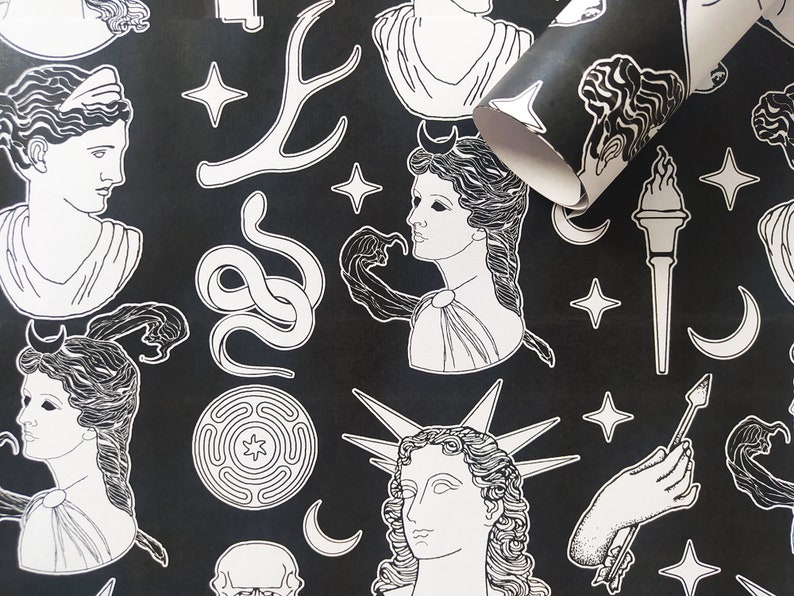 Witchy Greek Mythology Wrapping Paper Occult Greek Goddess - Etsy