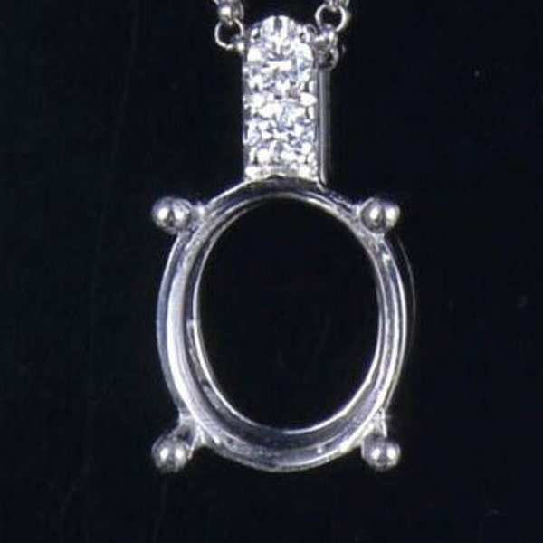 Oval Pendant Setting - Etsy