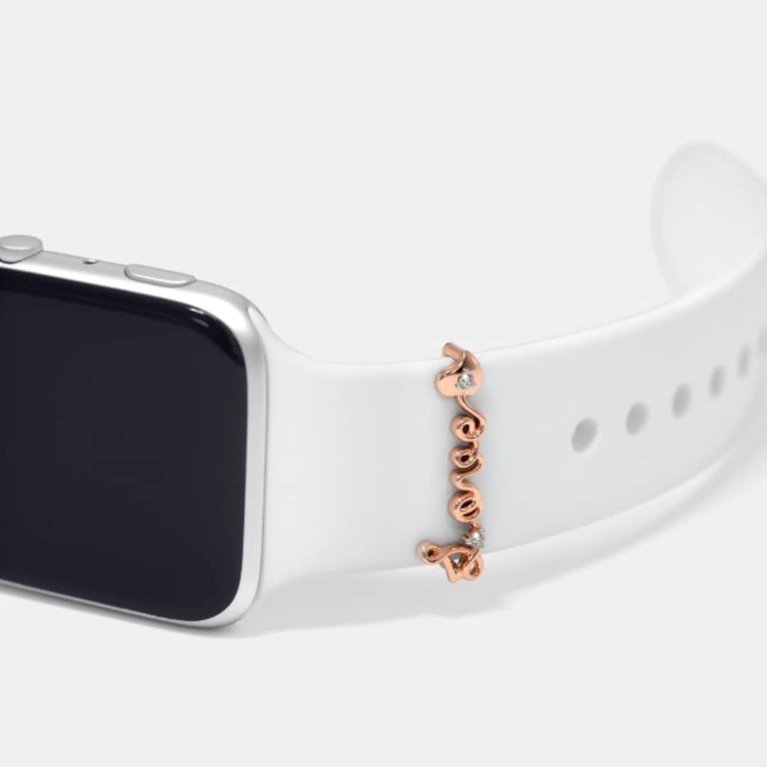 Apple Watch Charm14k Solid Gold Apple Watch LOVE Charmapple - Etsy