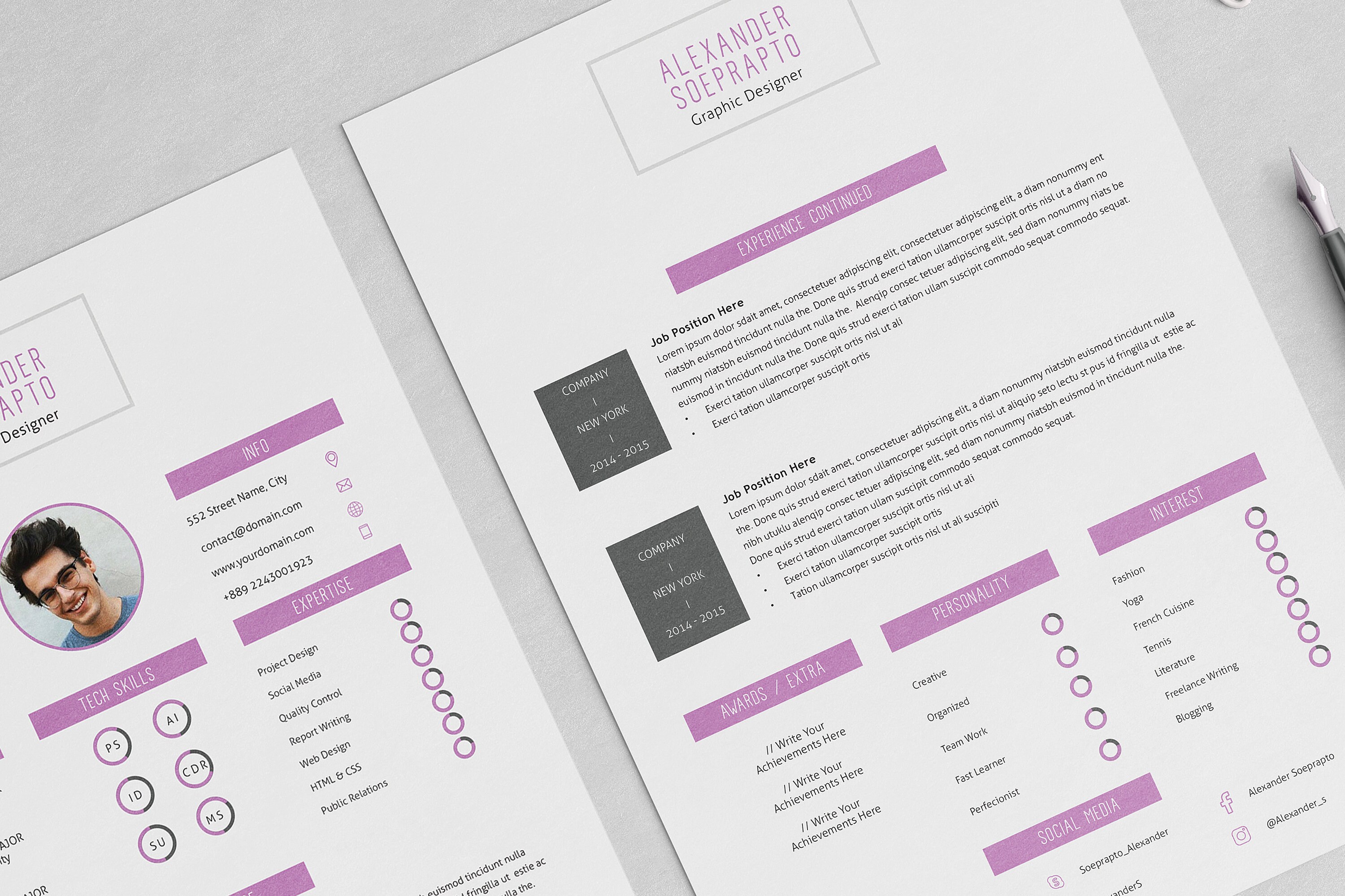 Alexander Resume Template Instant Download for Word - Etsy