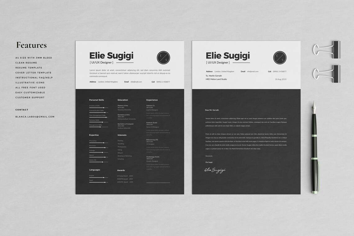 Ellie Resume Template Instant Download for Word Professional - Etsy Canada