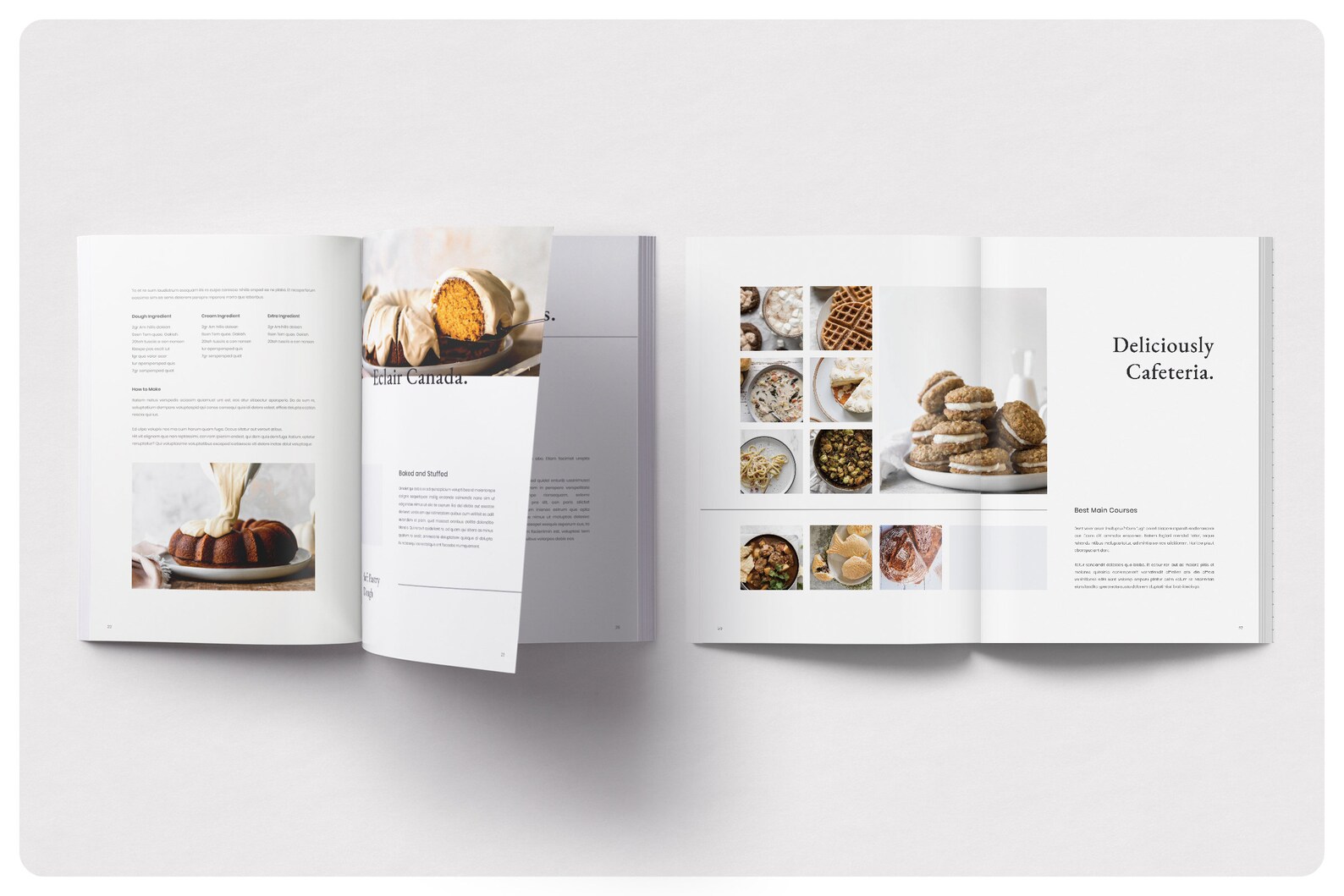 TASTIES Cookbook & Food Recipe Template, Food Brochure for Indesign ...
