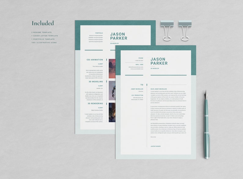 Jason Resume Template | Professional Creative CV Design - Etsy