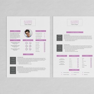 Alexander Resume Template Instant Download for Word Minimalis ...