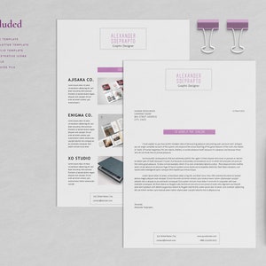 Alexander Resume Template Instant Download for Word Minimalis ...