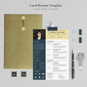 Resume Template, Cover Letter, Portfolio, Resume Icons, Fonts, Editing ...
