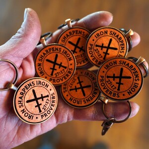 Iron Sharpens Iron Key Chain, Iron Sharpens Iron Gift, Men's Ministry ...