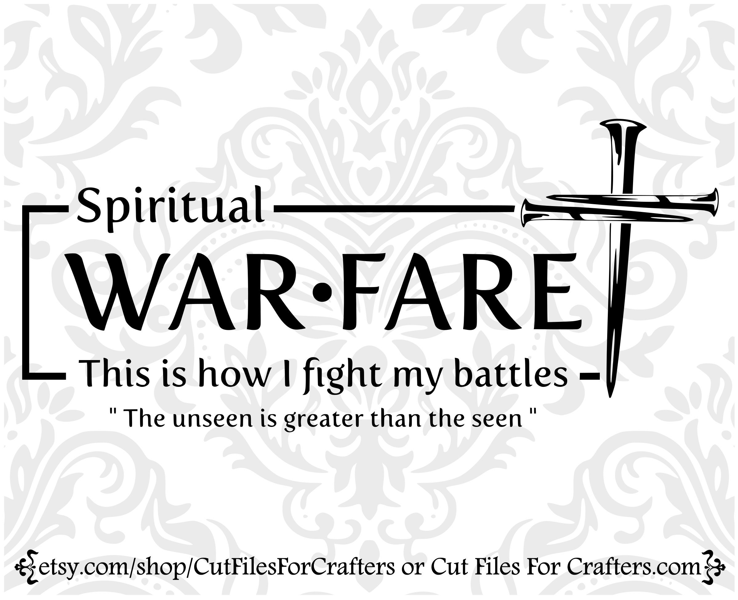Svg Spiritual W A R F A R E Svg This is How I Fight My | Etsy