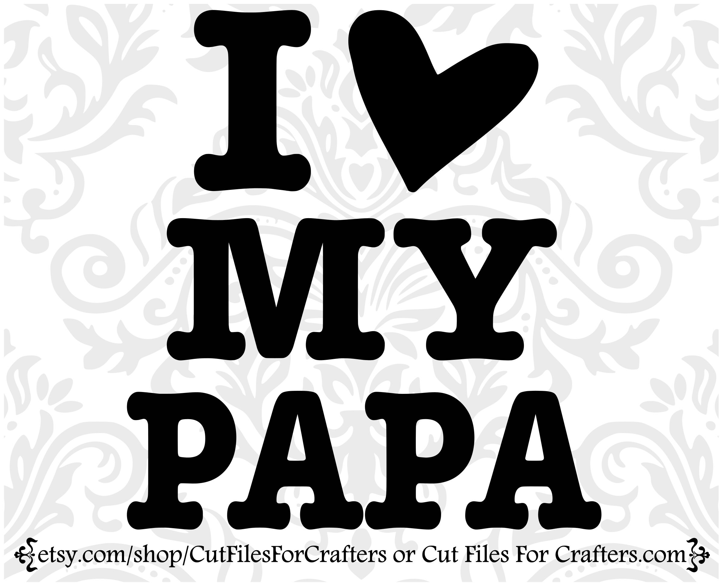 Amo a mi papá Svg amo a mi papá Svg amo a mi abuelo Svg amo - Etsy México