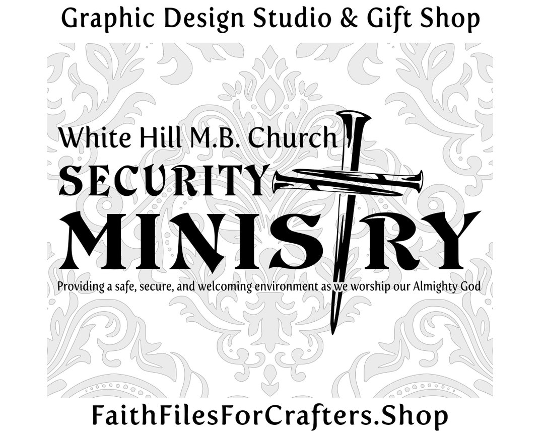 Personalized Security Ministry Svg, Church Security Svg, Providing A ...