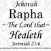 Jehovah Rapha Svg, the Lord That Healeth Svg, Yahweh Svg, Jehovah Names ...