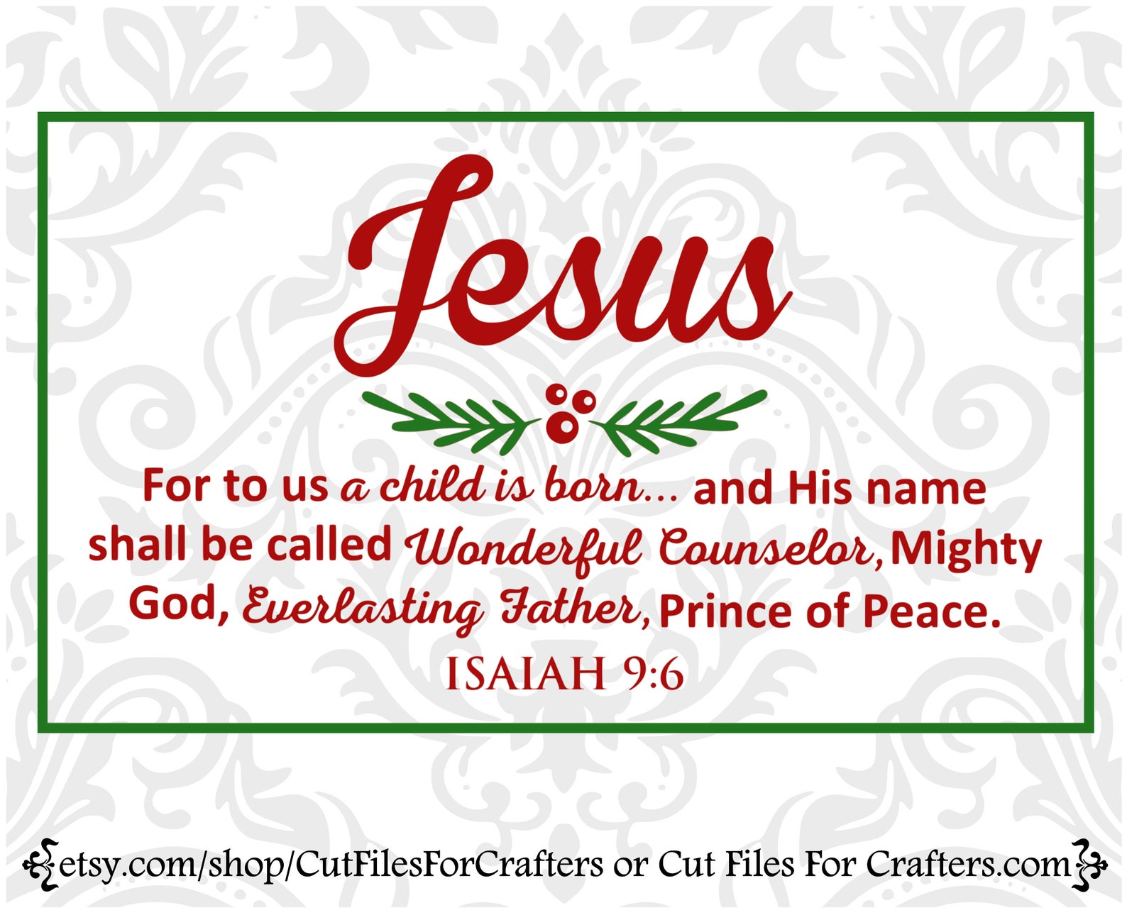 Jesus Svg His Name Shall Be Called Wonderful Counselor Svg - Etsy