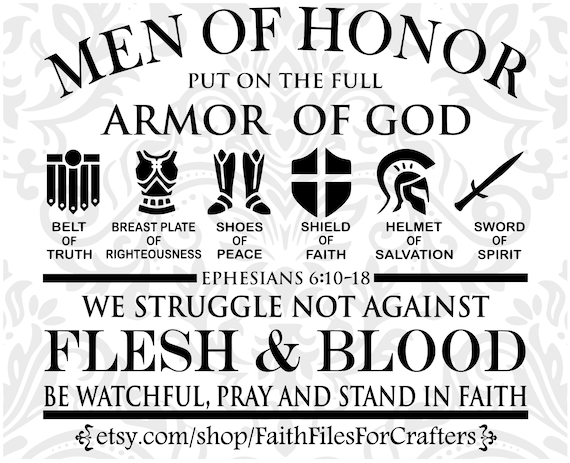 Men of Honor Svg Armor of God Strong and Courageous - Etsy