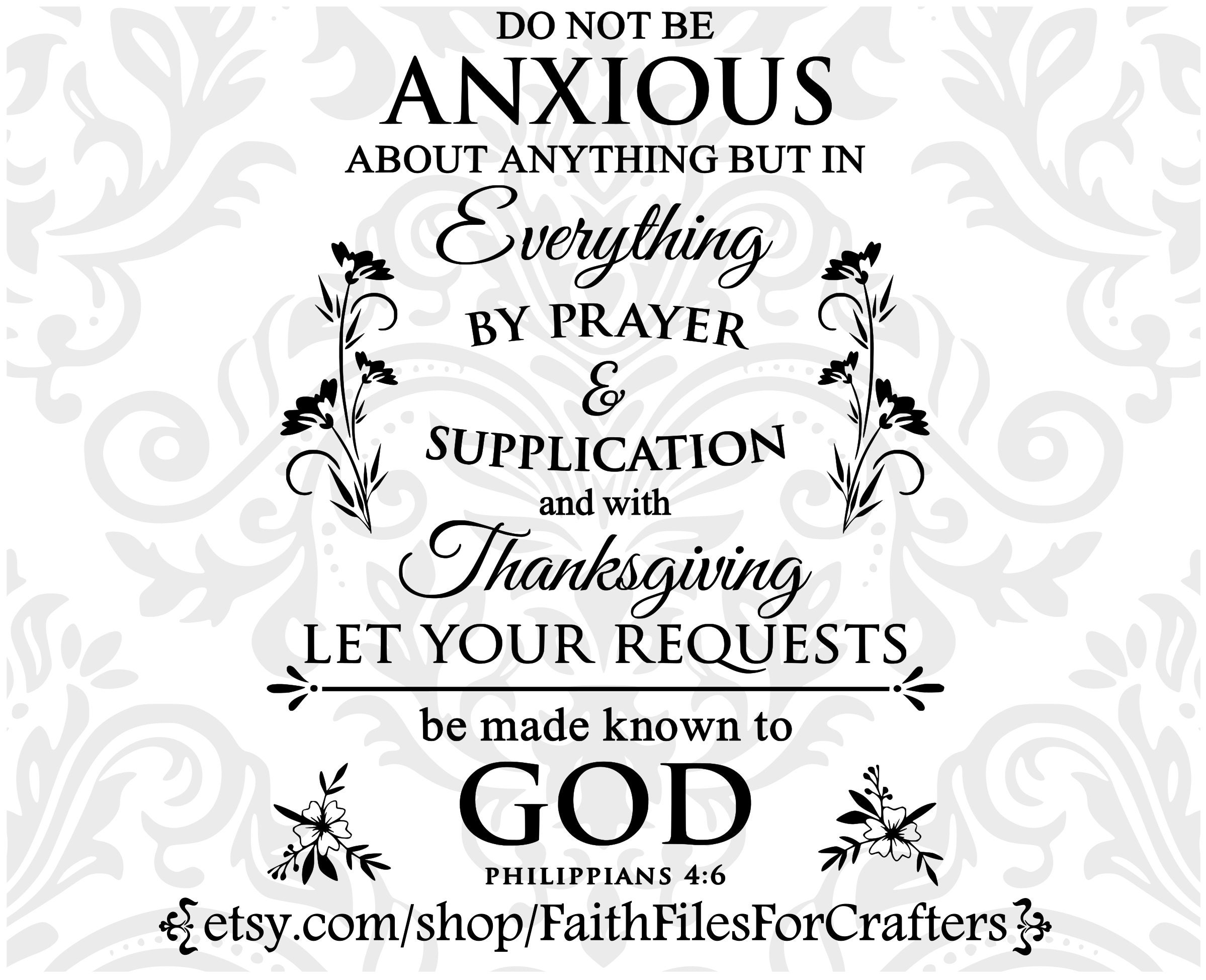 Do Not Be Anxious About Anything Svg Let Your Requests Be - Etsy