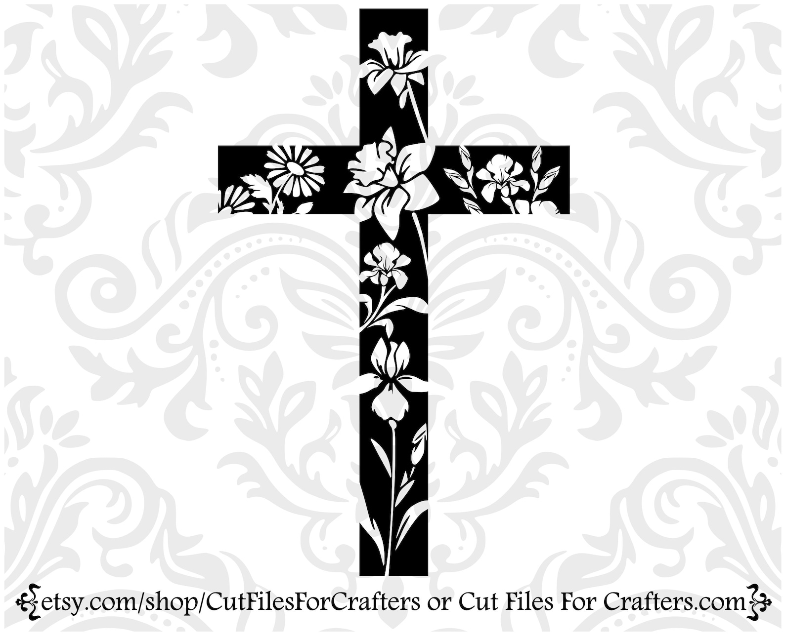 Cross Svg Cross With Flowers Svg Flowers Svg Christian - Etsy Canada