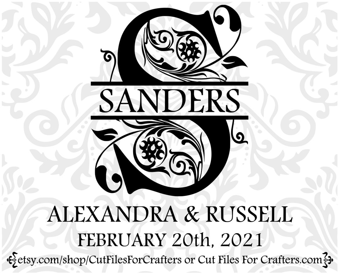 Personalized Last Name Monogram Svg Personalized Wedding - Etsy