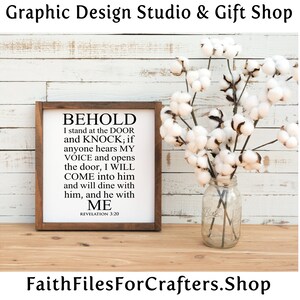 Behold I Stand at the Door and Knock Svg, Revelation Svg,christian ...