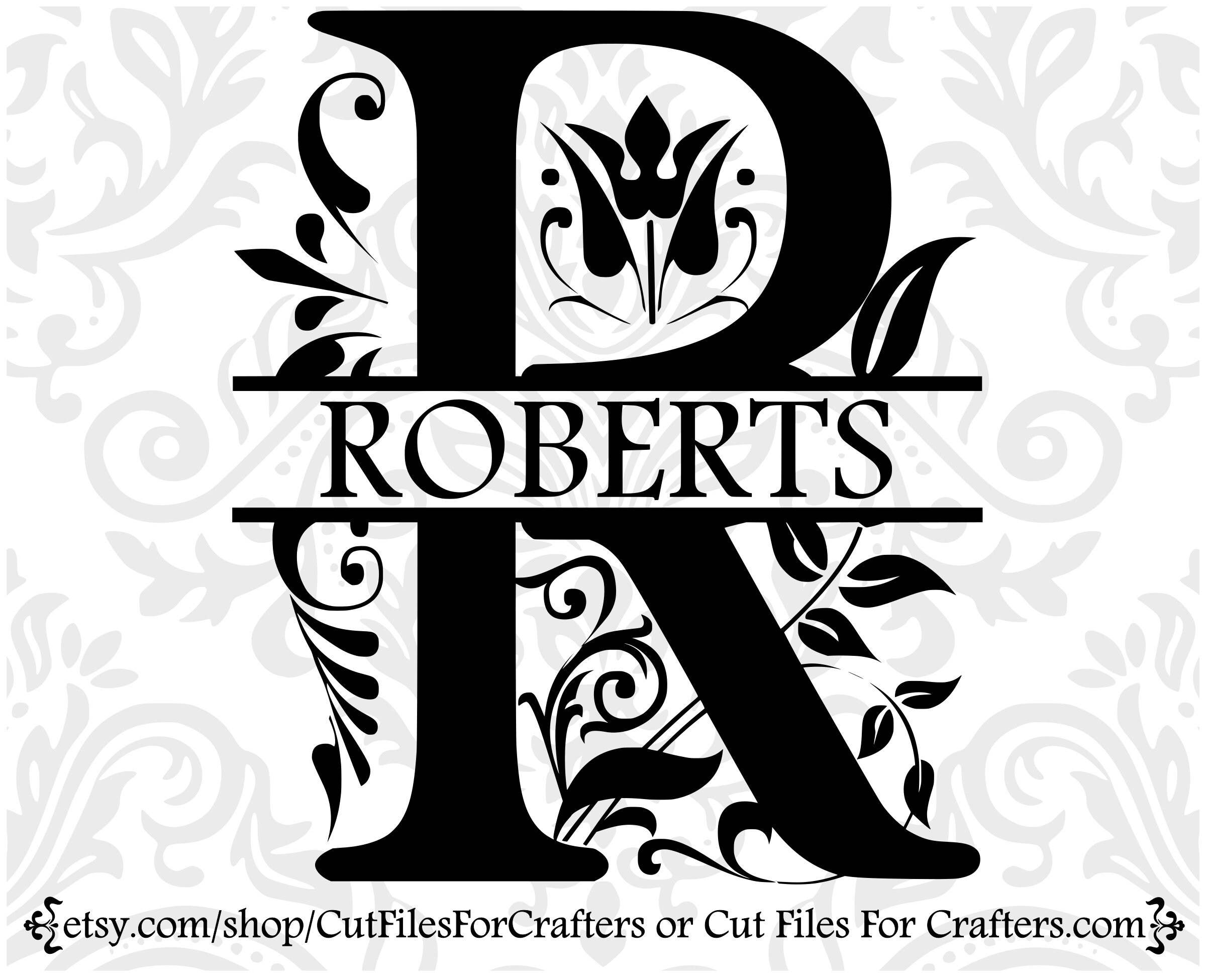 Personalized Letter R Monogram Svg Personalized Last Name | Etsy