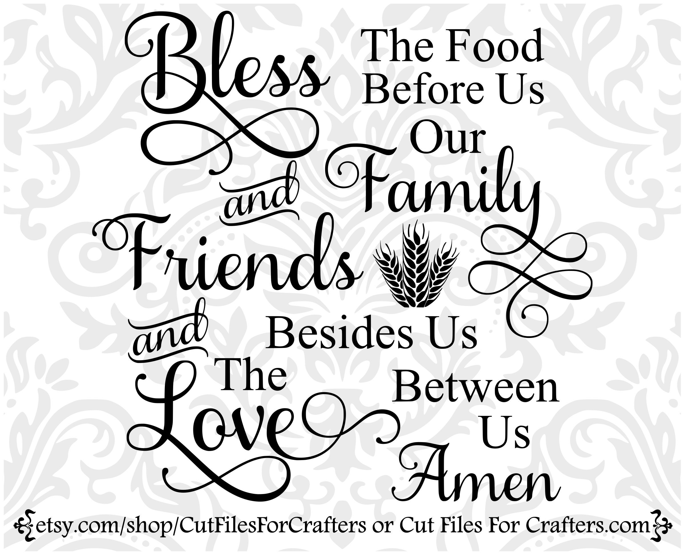 Bless The Food Before Us Svg Christian Svg Christian Print | Etsy
