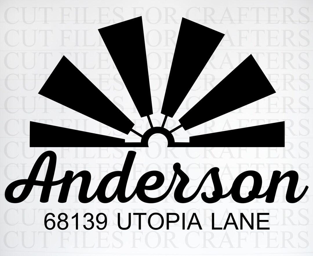 Personalized Windmill Mailbox Svg, Mailbox Svg, Address Svg, Residence ...