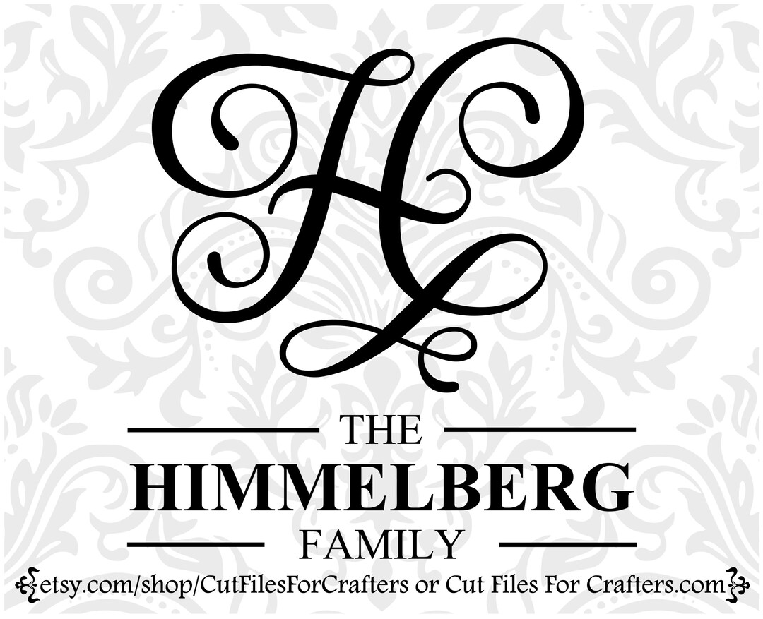 Personalized Last Name Monogram Svg Personalized Wedding - Etsy