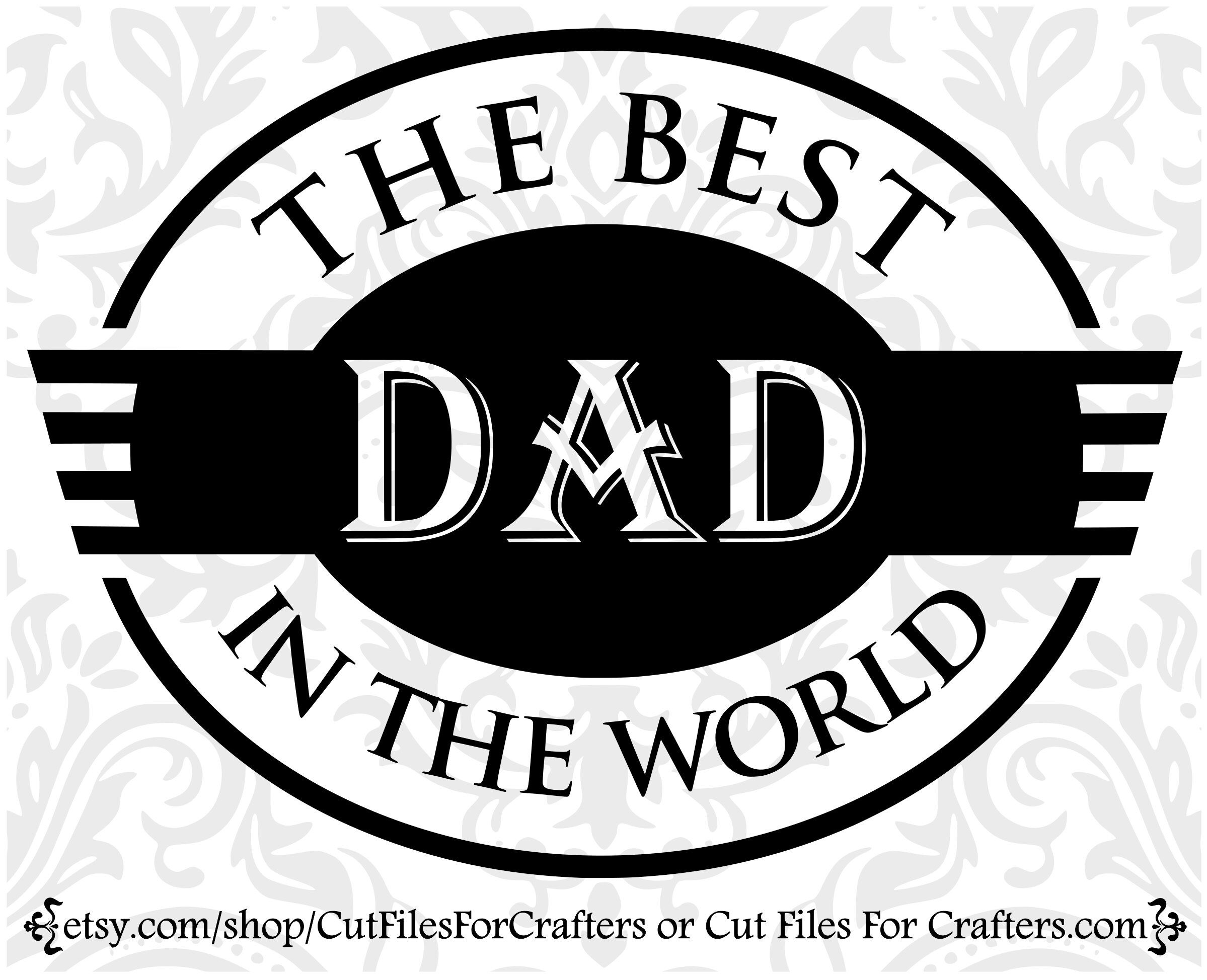 The Best Dad in the World Svg Worlds Greatest Dad Svg 1 Dad | Etsy
