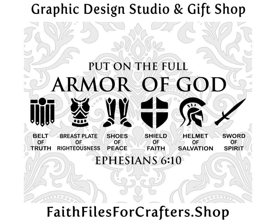 Armor of God Svg, Belt of Truth Svg, Sword of the Spirit Svg, Shoes of ...