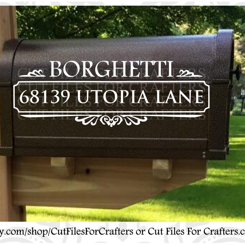 Mailbox Decal Svg - Etsy