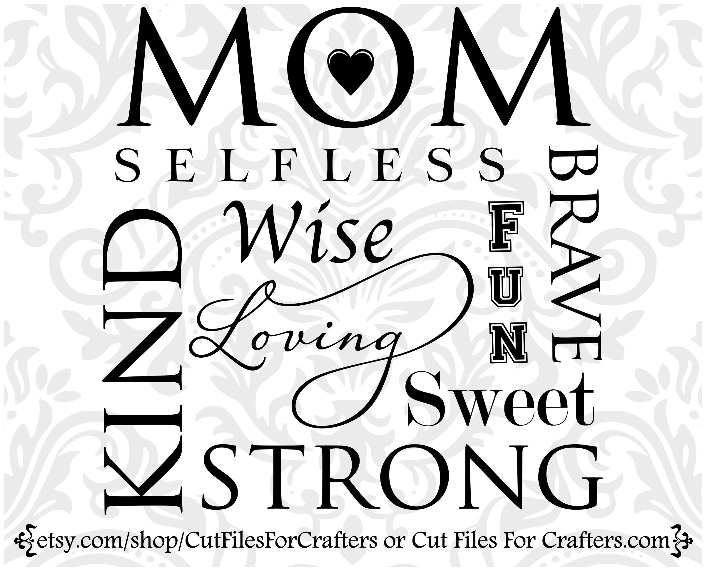 Mom Is Svg Mom Is Selfless Svg Mom Is Kind Svg Mom Is Wise | Etsy