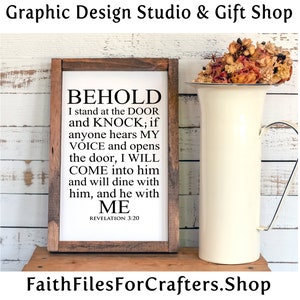 Behold I Stand at the Door and Knock Svg, Revelation Svg,christian ...