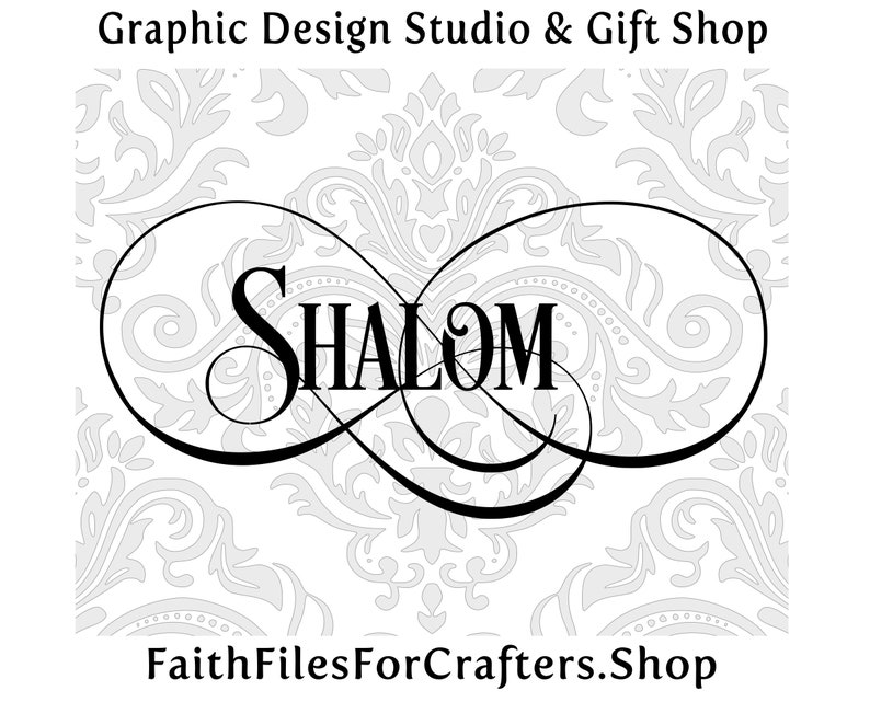 Shalom Svg, Hebrew Word Meaning Peace, Harmony Wholeness, Completeness ...