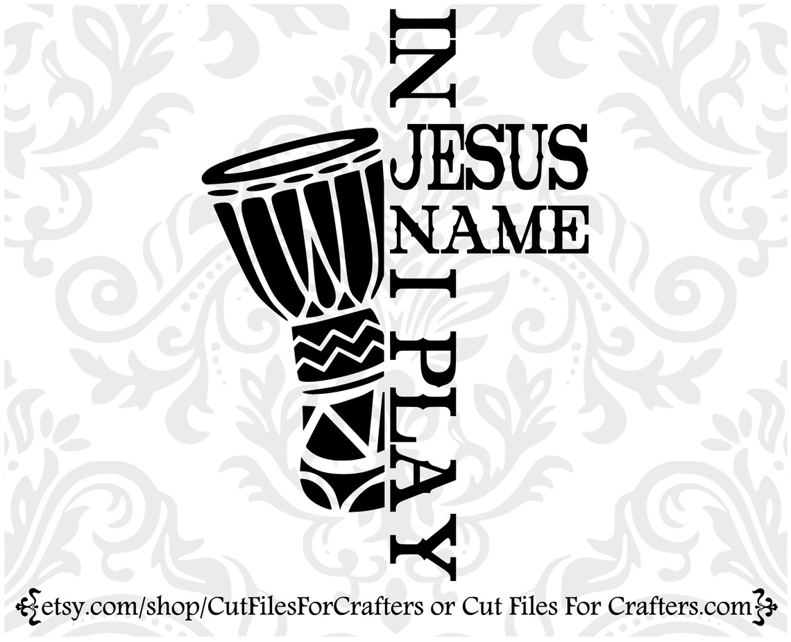 In Jesus Name I Play Congas Svg in Jesus Name I Play Bongos - Etsy