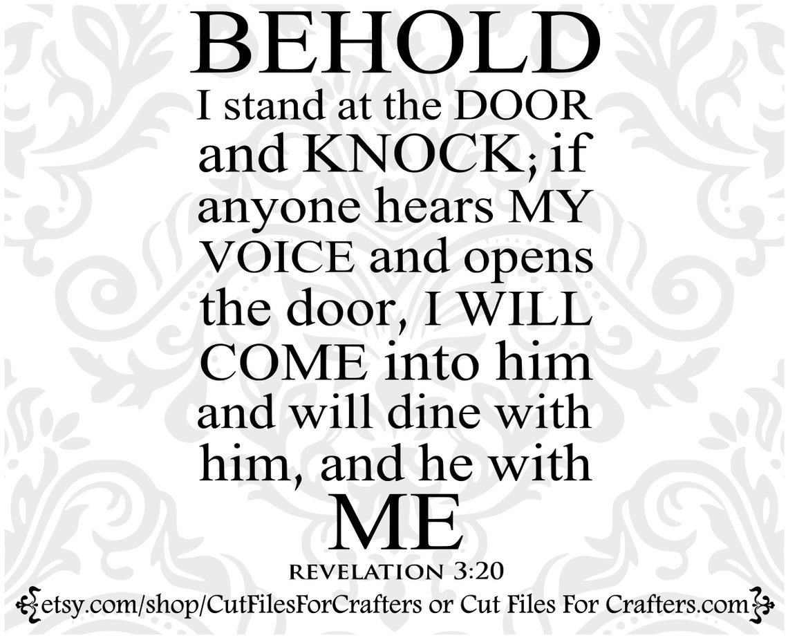 Behold I Stand at the Door and Knock Svg Revelation - Etsy
