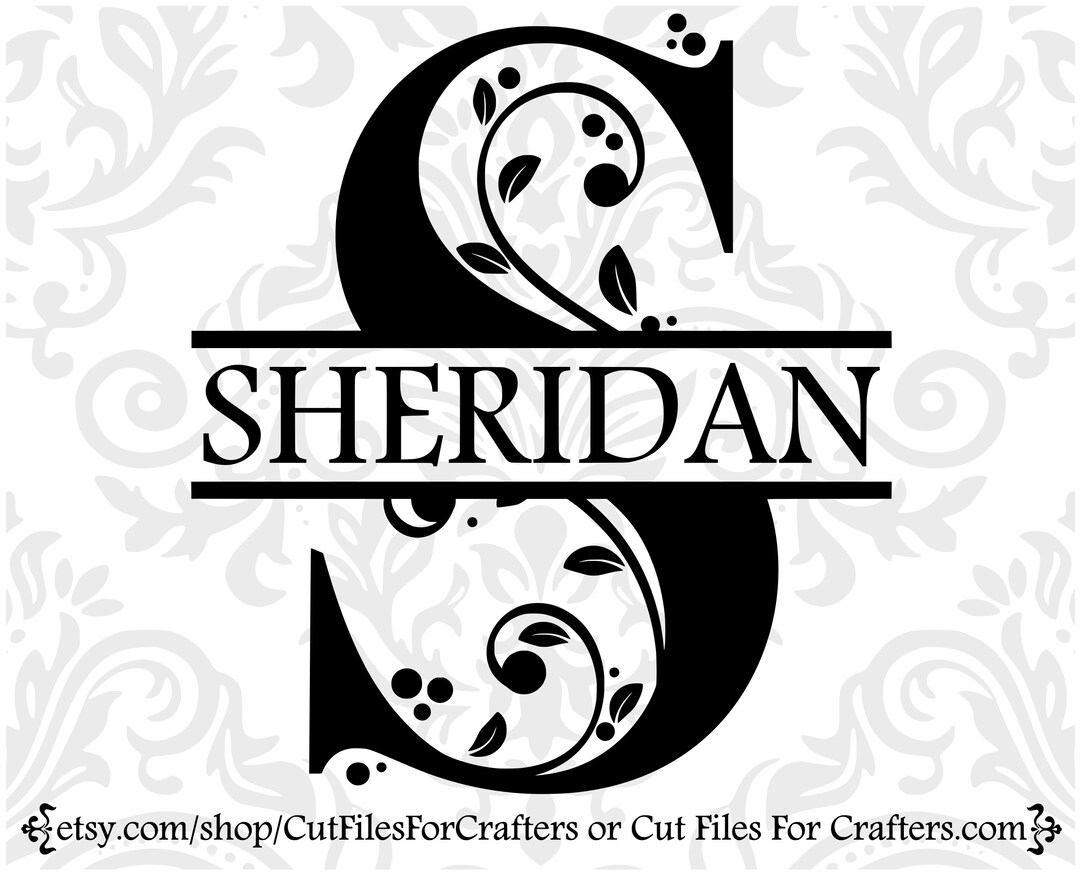 Personalized Letter S Monogram Svg, Personalized Last Name Monogram Svg ...