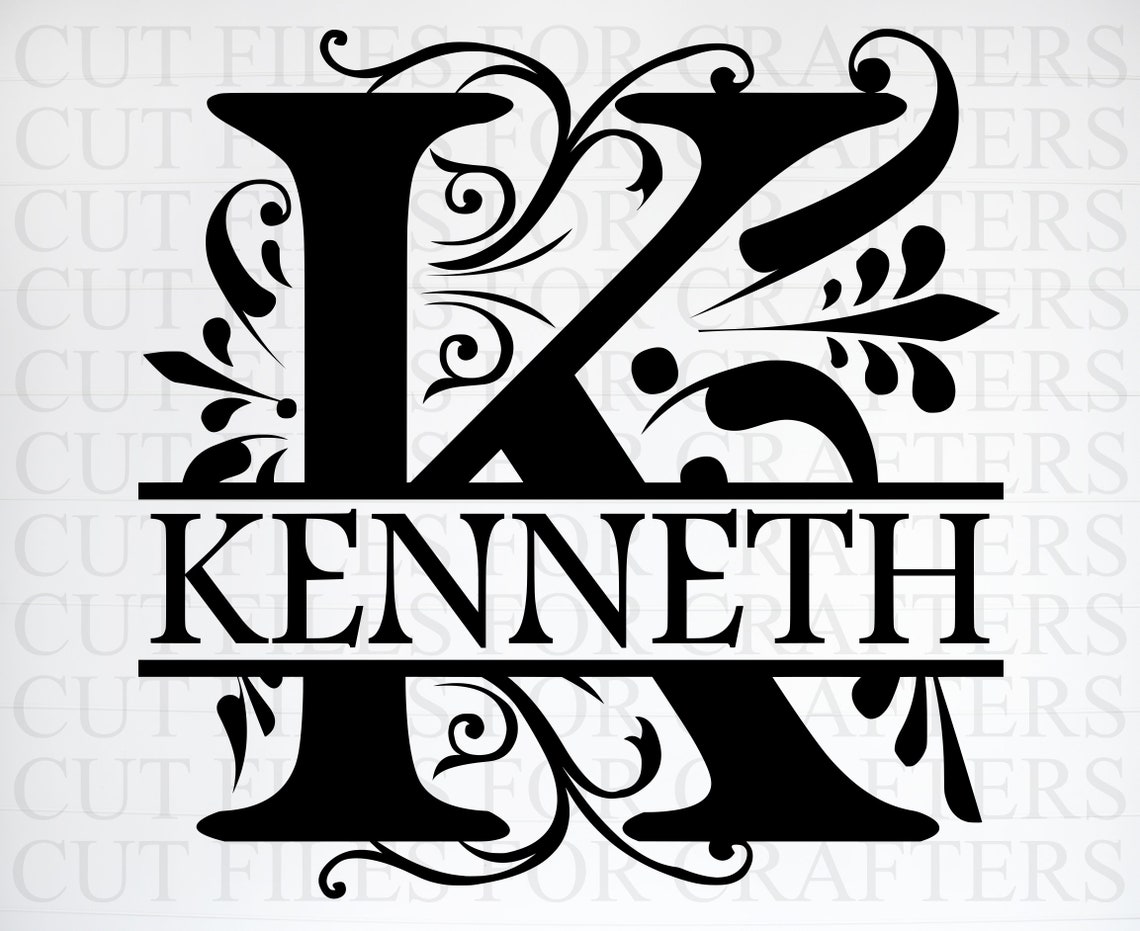 Personalized Letter K Monogram Svg Personalized Last Name | Etsy