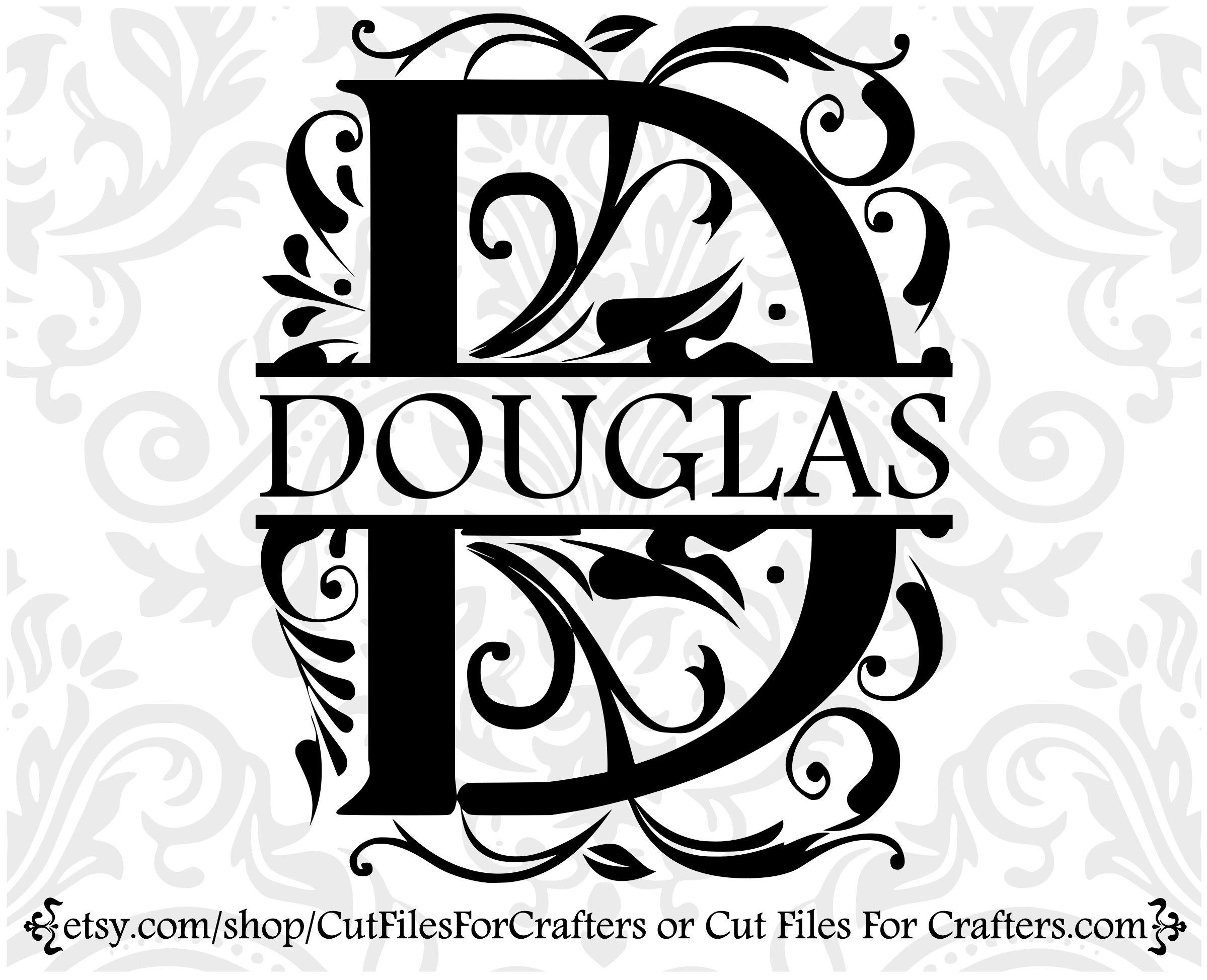 Personalized Letter D Monogram Svg Personalized Last Name | Etsy