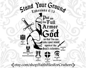 Armor of God Svg,belt of Truth Svg,sword of the Spirit Svg,shoes of ...