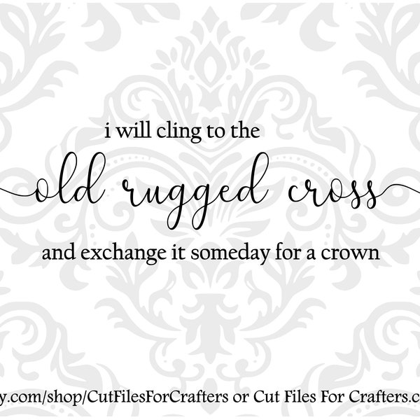 Old Rugged Cross - Etsy
