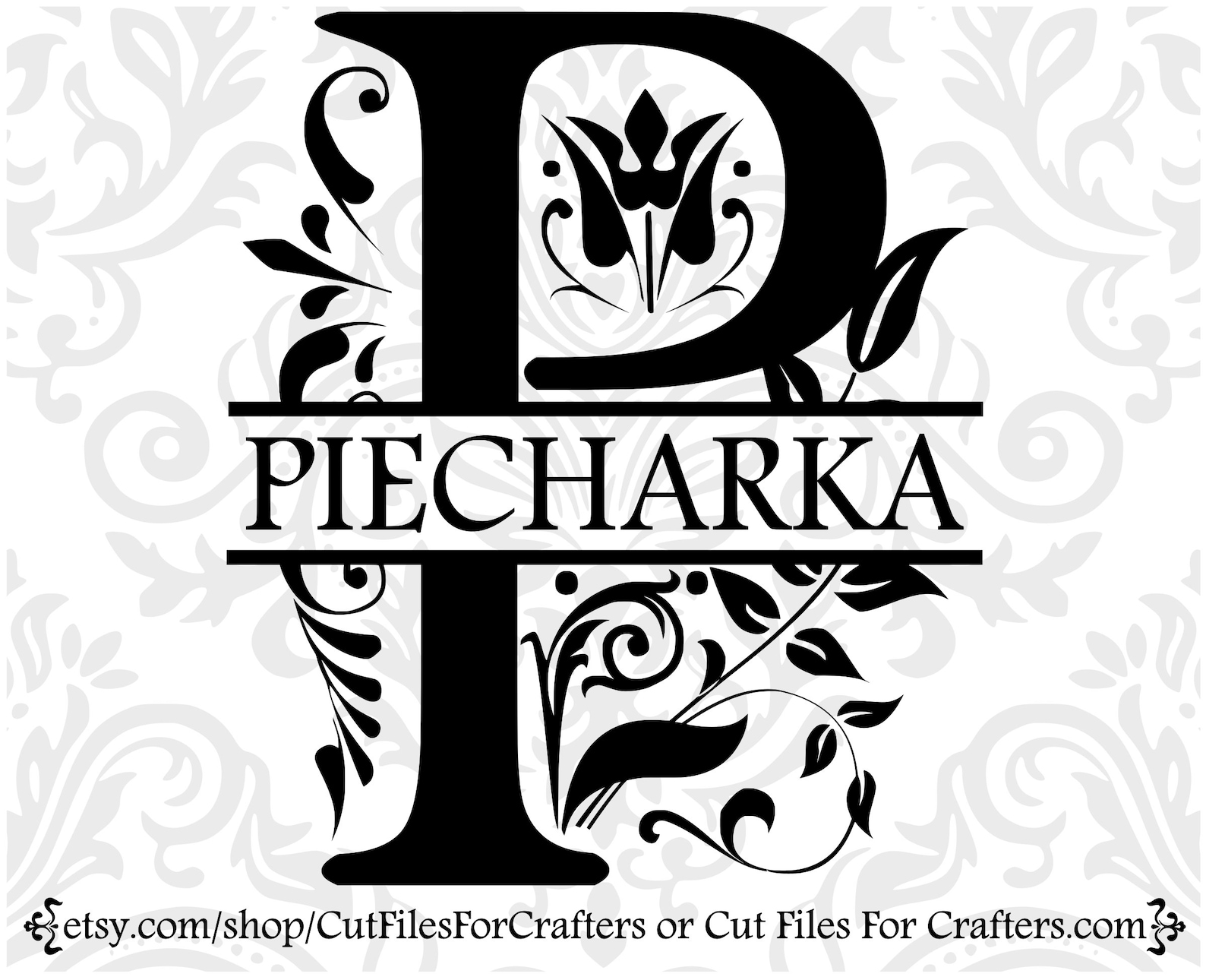 Personalized Letter P Monogram Svg Personalized Last Name | Etsy