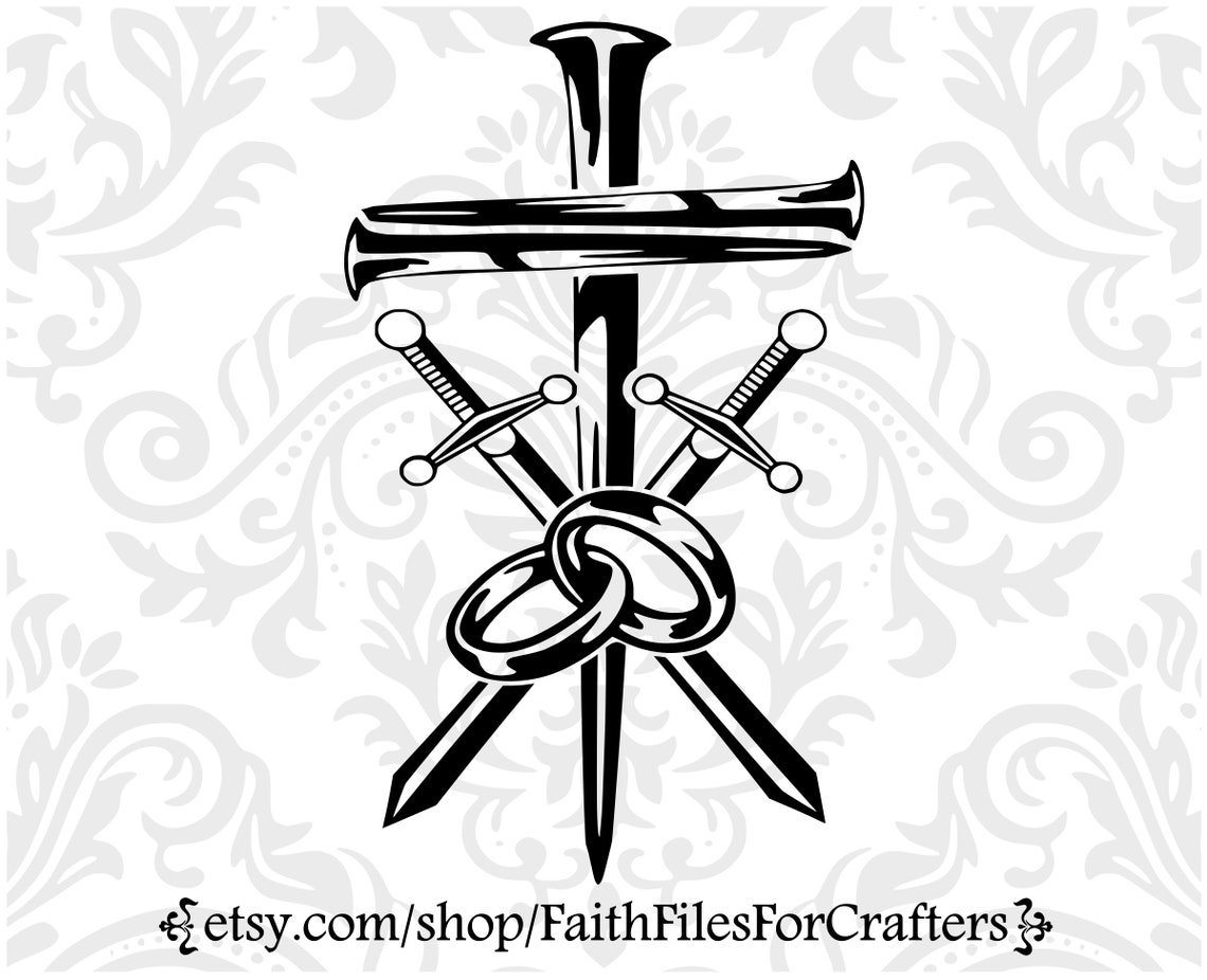 Cross Svg Cross Nails Svg Wedding Rings Svg Swords Svg - Etsy