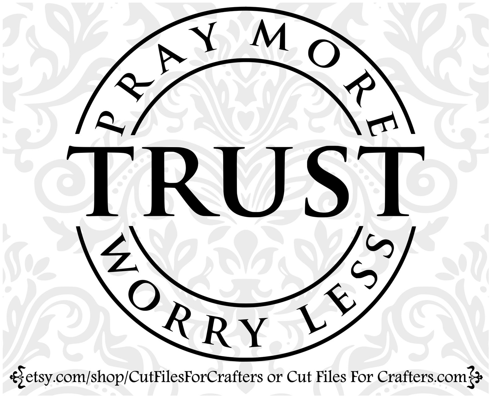 Trust Svg, Pray More Svg, Worry Less Svg, Faith Svg, Trust God Svg, Let ...