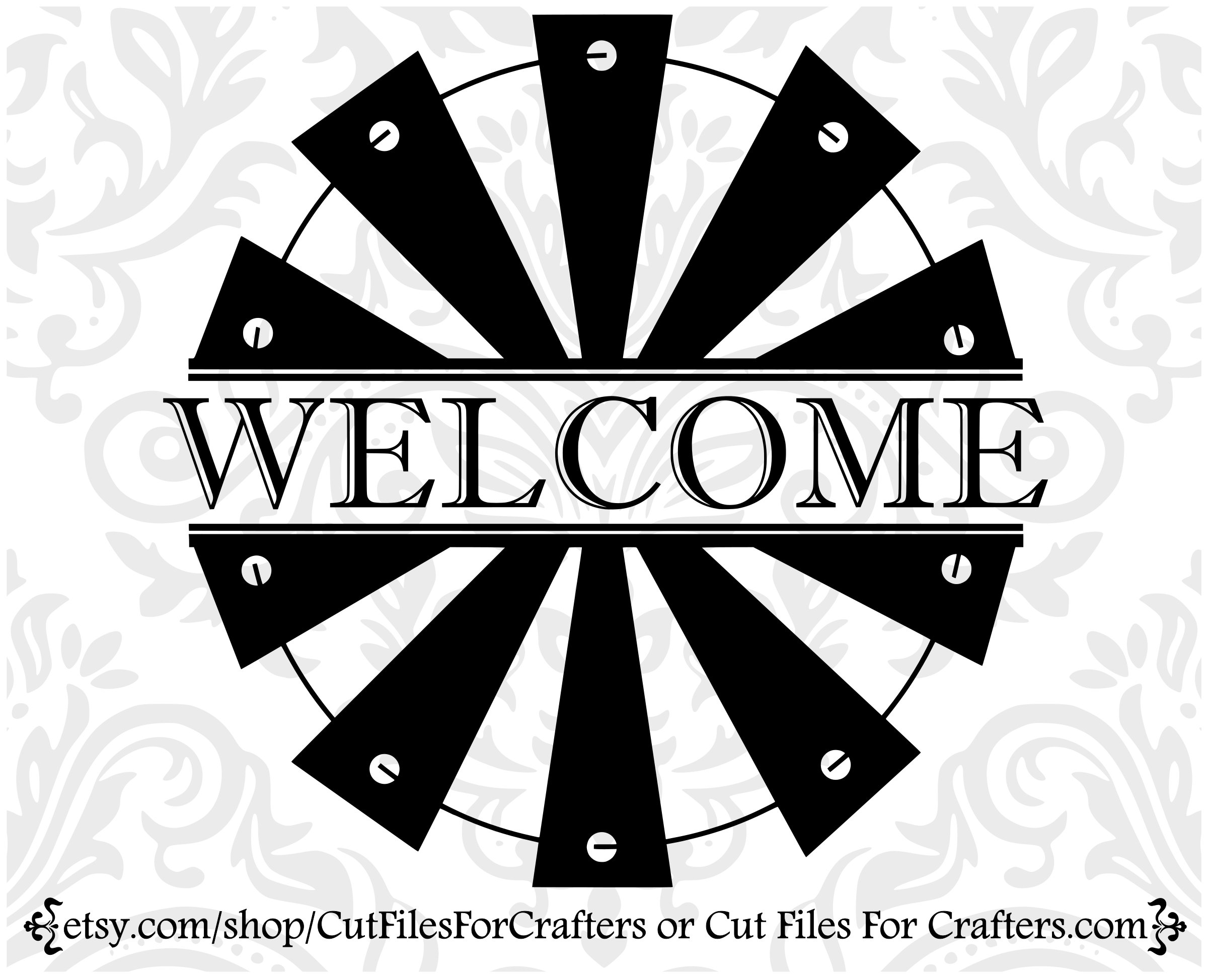 Welcome Windmill Svg, Windmill Svg, Split Windmill Svg, Monogram ...
