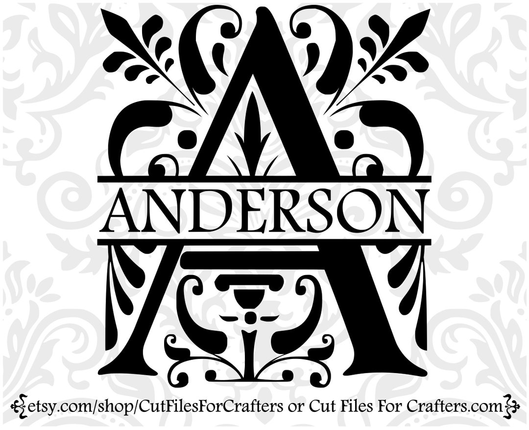 Personalized Letter A Monogram Svg Personalized Last Name - Etsy