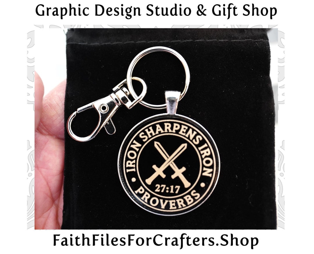 Iron Sharpens Iron Key Chain, Iron Sharpens Iron Gift, Men's Ministry ...